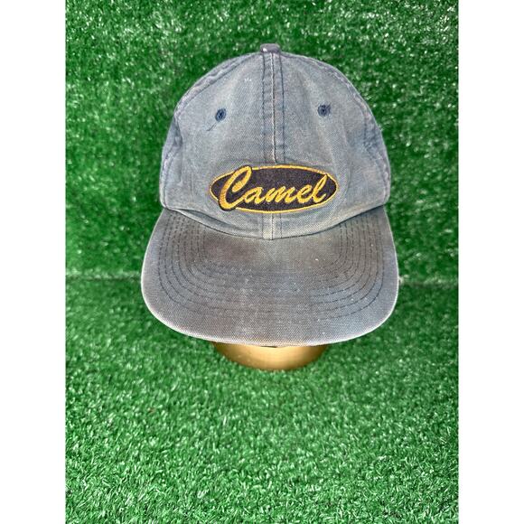 Camel | Accessories | Vintage Camel Cigarette Cap Navy Blue Adjustable ...